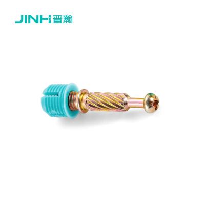 China Cabinet Steel Cam Connector And Bolt 32mm Length Hardware For Flat Pack Furniture for sale