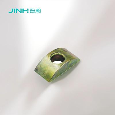 China Easy Installation Metal Half Moon Nuts 33x11mm Size For Modular Furniture Assembly Connections for sale