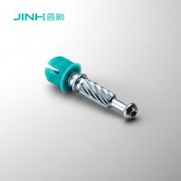 China Secure Furniture Assembly with M6 X 40mm Minifix Connecting Bolts in Cyan-Blue Nylon and 33mm Hole Distance for sale