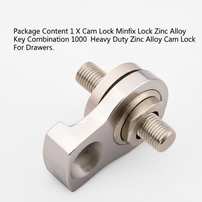 China Package Content 1 X Cam Lock Minifix Cam Lock Zinc Alloy Key Combination 1000 Heavy Duty Zinc Alloy Cam Lock For Drawers for sale