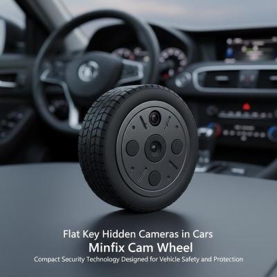 China Flat Key Hidden Cameras in Cars Minifix Cam Wheel Compact Security Technology Designed for Vehicle Safety and Protection for sale
