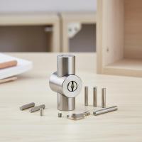 China Height 135mm Minifix Cam Lock SPCC Cold Rolled Steel Material Grade Key Combination 1000 Suitable for Secure and Furniture Joining for sale