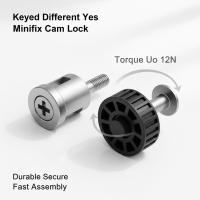 China Keyed Different Yes Minifix Cam Lock Minifix Cam Wheel Torque Up To 12N Durable Secure Furniture Connector Fast Assembly for sale