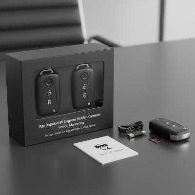 China Key Rotation 90 Degrees Hidden Cameras in Cars Supplied with Package Content 2 X Keys Providing and Vehicle Monitoring for sale