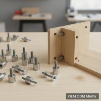 China OEM ODM Minifix Connecting Bolts Supporting 15MM Panel Furniture Connector Hardware Offering and Strong Furniture Joints for sale
