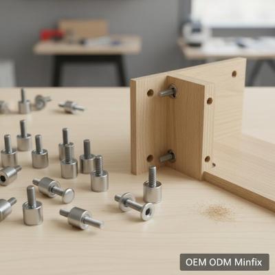 China OEM ODM Minifix Connecting Bolts Supporting 15MM Panel Furniture Connector Hardware Offering and Strong Furniture Joints for sale