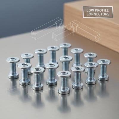 China Furniture Assembly Zinc Plated Low Profile Connecting Bolts Designed to Provide Connections in Tight and Confined Spaces for sale