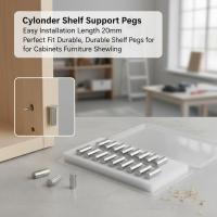 China Cylinder Shelf Support Pegs Easy Installation Length 20mm Perfect Fit Durable Shelf Pegs for Cabinets Furniture Shelving for sale