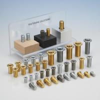 China Head Threaded Insert Nuts Length 10mm To 50mm Compatible Wood Plastic Metal Fastening Solutions For Various Applications for sale