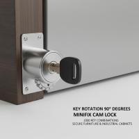 China Key Rotation 90 Degrees Minifix Cam Lock 1000 Key Combination Cam Wheel Lock Ideal for Secure Furniture and Industrial Cabinets for sale