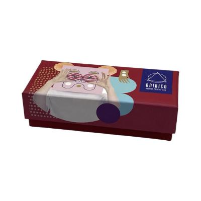 China 17cm Cardboard Sunglasses Box , Rigid Cardboard Gift Box Luxury Top And Bottom for sale