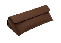 China Handmade PU PVC Leather Spectacle Pouch For Big Glass for sale
