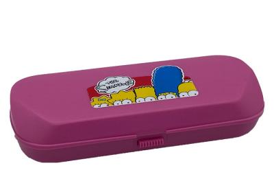 China ABS Injected Plastic Kids Glasses Case 146x60xmm Custom Printing Logo for sale