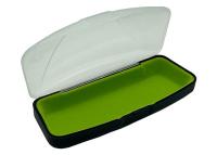 China Transparent Cover Foldable PP Plastic Spectacle Case 158x62x42mm Custom Logo for sale