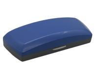 China Blue ABS Plastic Reading Glasses Case 158x53x36mm Custom Logo Various Patterns for sale