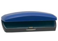 China Blue ABS Plastic Reading Glasses Case 158x53x36mm Custom Logo Various Patterns for sale