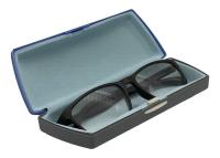 China Blue ABS Plastic Reading Glasses Case 158x53x36mm Custom Logo Various Patterns for sale