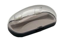 China Transparent Top Black Base Plastic Sunglasses Case 160x70x68mm Injection Molded for sale