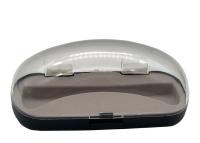 China Transparent Top Black Base Plastic Sunglasses Case 160x70x68mm Injection Molded for sale