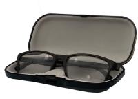 China Gold Stripe 150mm Plastic Glasses Case Custom Logo Eyeglasses Case for sale