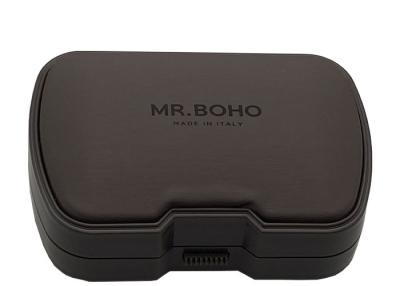 China Plastic Custom Logo Glasses Case 112x80x45mm for Foldable Reading Glasses for sale