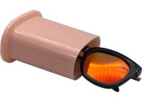 China Pink PS Injected Custom Eyeglasses Case For Car Sun Visor for sale