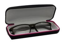 China Fashion Black Hard Plastic Eyeglass Case Custom Printing for sale