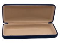China Silk Leather Wrapped Metal Glasses Case , Hard Spectacles Case for sale