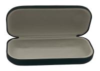 China Leather Metal Eyeglass Case Custom Logo Printing for sale