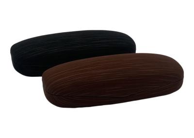 China Dark Brown Metal Glasses Case , Clamshell Glasses Case For Kids for sale