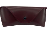 China Rust Red Personalised Leather Glasses Case , Leather Sunglasses Pouch for sale