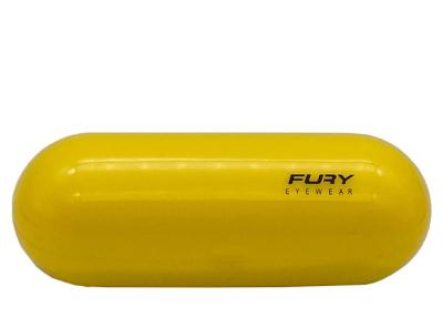 China Custom Plastic Cylinder Eyeglasses Case 165x63x63mm PP Embossed Logo for sale