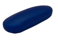 China Custom Logo Blue Plastic Eyeglass Case 165x65x43mm for Optical Glasses Packing for sale