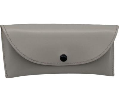 China White Classic Custom Leather Glasses Case 171x76x38mm for sale