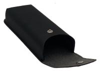China Black Red Leather Eyewear Case For Spectacles And Sunglasses for sale