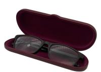 China Iron Leather Fancy Small Metal Reading Glasses Case for sale