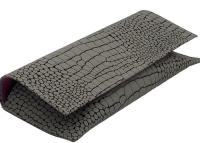 China Crocodile Grain Magnetic Leather Sunglasses Pouch for sale