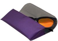 China Purple Handbag Customized Logo Leather Glasses Holder for sale