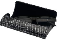 China Custom Logo PU Leather Hard Glasses Case 146x56x27mm for Optical Glasses for sale