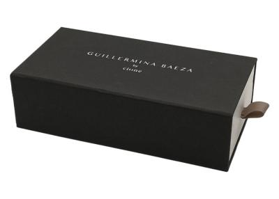 China OEM Rectangle Cardboard Drawer Packaging Box 192x97x55mm for Sunglasses with Ribbon for sale