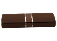 China Glasses Packing Iron Leather Handmade Eyeglass Case for sale