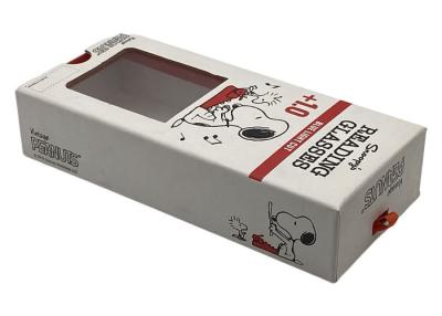 China Personalized 18.3cm Paper Glasses Case With Window Cardboard Sunglasses Box for sale