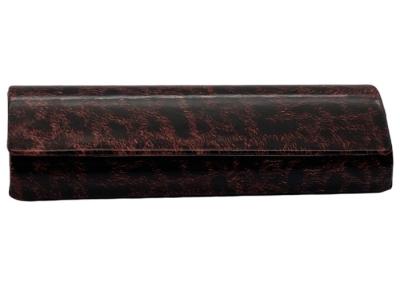 China Leopard Grain Spectacle Case 151x49x34mm Iron Leather Glasses Packaging Box for sale