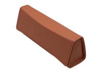 China Brown Leather Wrapped Custom Glasses Cases Magnetic Closure for sale