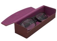 China Luxury Handmade Leather Metal Reading Glasses Case for sale