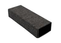 China Leather Wrapped Rectangular Foldable Spectacle Case 156x61x36mm Custom Logo for sale
