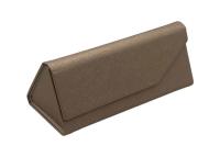 China Gold Custom Logo Handmade Collapsible Eyeglass Case for sale