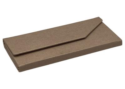 China Gold Custom Logo Handmade Collapsible Eyeglass Case for sale