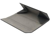 China Black Leather Metal Fold Flat Glasses Case Custom Logo for sale