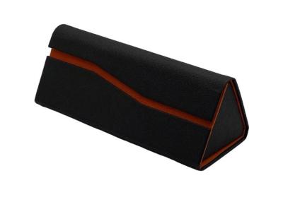 China Custom Logo Handmade Triangle Sunglasses Case 161x70x63mm PU Leather for sale